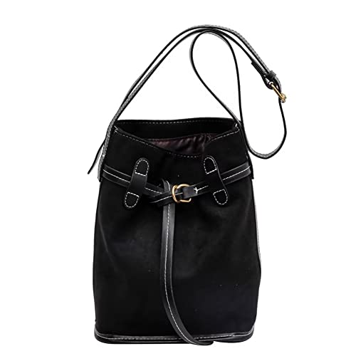 Mudono Shoulder Bag for Women Vintage Suede Bucket Bag Designer Crossbody Purse Hobo Leather Handbag Purse