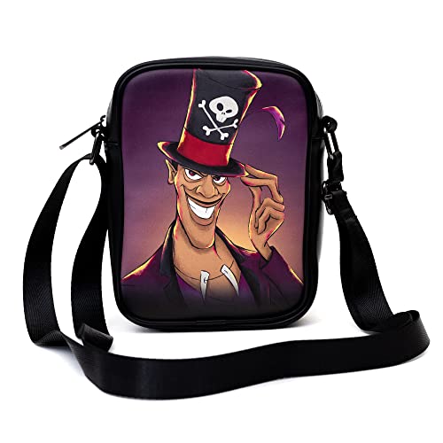 Disney Bag, Cross Body, Disney Villain Dr Facilier Smiling Pose and Quote, Black, Vegan Leather