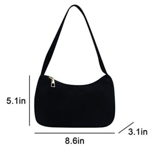 Fashion Corduroy Underarm Bag Casual Women Tote Shoulder Bag Clutch Purse Travel Handbag