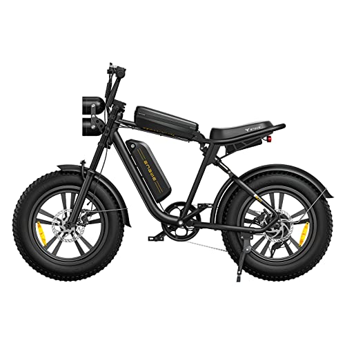 ENGWE M20 Ebikes for Adults - 750W Motor 4.0 * 20" Fat Tire Offroad Cruiser E Motorcycle 28MPH 94Miles Long Range for 48V13A Dual Battery Option, Shimano 7-Speed Gears Full Suspension UL Certified