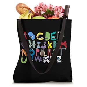 Emotion Letter ABCZ Costume Boys Matching Evil Alphabet Lore Tote Bag