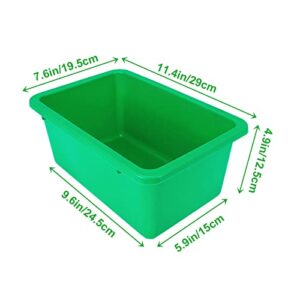 DAJAVE 6 Pack Small Multi-Purpose Plastic Storage Bins, Stackable Cubby Bin Storage Bins Storage Cubbies for Classroom Home Nursery Toys Organizers