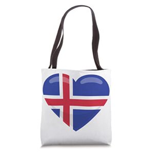 iceland heart iceland souvenir men women kids iceland flag tote bag