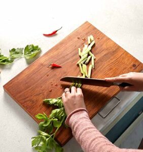 pear wood chopping board brown 38x25x3cm