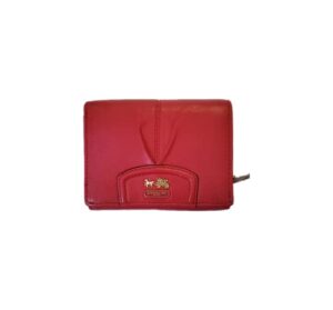 coach madison leather compact clutch