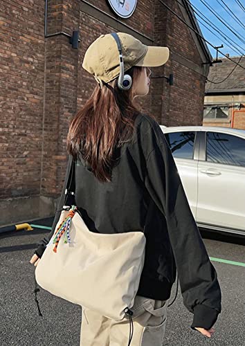 Hobo Bag Women Chic Tote Bag Stylish Students Casual Nylon Soft Shoulder Bag