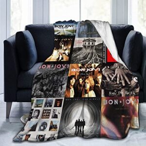 shouou band music blanket flannel fleece blanket ultra soft warm cozy plush bed blanket lightweight sofa throw blanket in winter size: 50″x40″