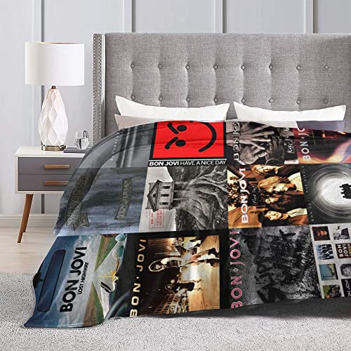 Shouou Band Music Blanket Flannel Fleece Blanket Ultra Soft Warm Cozy Plush Bed Blanket Lightweight Sofa Throw Blanket in Winter Size: 50"X40"