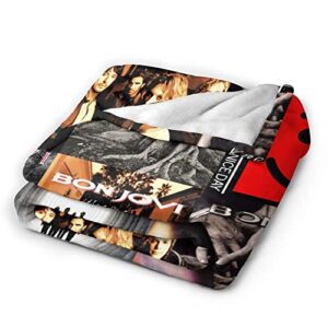 Shouou Band Music Blanket Flannel Fleece Blanket Ultra Soft Warm Cozy Plush Bed Blanket Lightweight Sofa Throw Blanket in Winter Size: 50"X40"