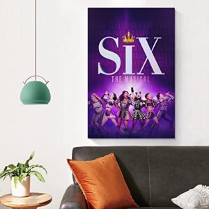 GRYEC The Six Poster Six The Musical Poster Band Poster Poster Decorative Painting Canvas Wall Posters and Art Picture Print Modern Family Bedroom Decor Posters 12x18inch(30x45cm)