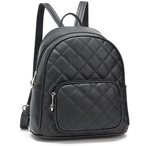 IHAYNER Women Mini Backpack Purse for Girl Quilted Embroidery Backpack PU Leather Fashion Bags