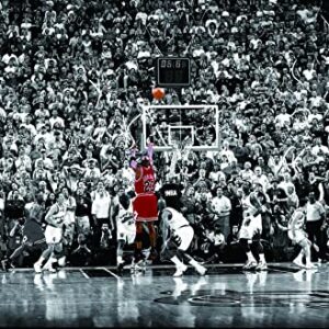 Classic slam Dunk Michael Jordan Chicago Bulls Last Shot 1998 (Basketball) Sports Poster Print - Frameless Gift Matte Poster 12 x 18 inch(30cm x 46cm)