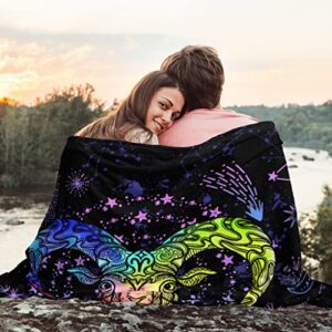 JASUTOT Aries Constellation Blanket Zodiac Sign Throw Blanket Astrology Flannel Throw Blanket Constellation Gifts Blanket for Women Men 50"X40"