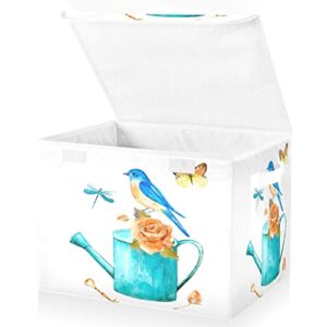 towel storage bins with lids for home butterfly bird storage basket large photo storage