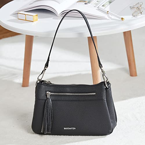 BOSTANTEN Leather Purses for Women Small Shoulder Bag Hobo Crossbody Handbags