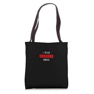 i read banned books | — tote bag