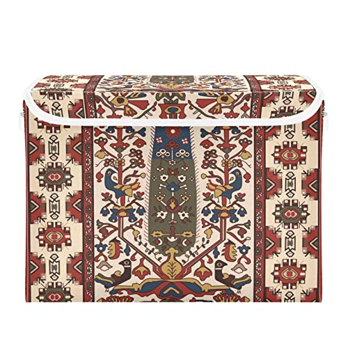 linqin Home Storage Bins Storage Containers for Fabric Tribal Pattern Towel Chests 12x12x16