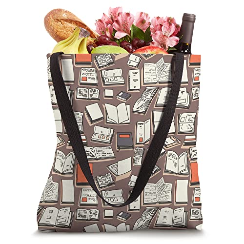 Library Book Lovers Literacy Ideas Reading Themed Brown Tote Bag