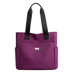 women’s single shoulder bag shoulder bag messenger bag travel sports running hiking 2023 tote bag high end sense bag large capacity female bag (purple, 34x30x2cm)