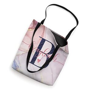 Brayleigh Letter B Initial Monogram Calligraphy Personalized Tote Bag