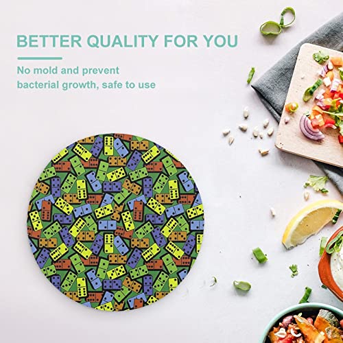 Colorful Dice Cutting Board Tempered Glass Chopping Board for Kitchen Hotel