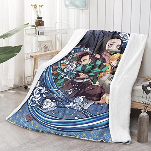 Anime Blanket,Comfortable Sherpa Fleece Throw Blanket,Ultra Soft Flannel Blankets,Double Layer Fabric Warm Blankets for Bedding Sofa Travel 60"X50"