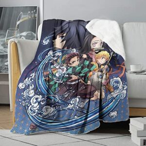 Anime Blanket,Comfortable Sherpa Fleece Throw Blanket,Ultra Soft Flannel Blankets,Double Layer Fabric Warm Blankets for Bedding Sofa Travel 60"X50"