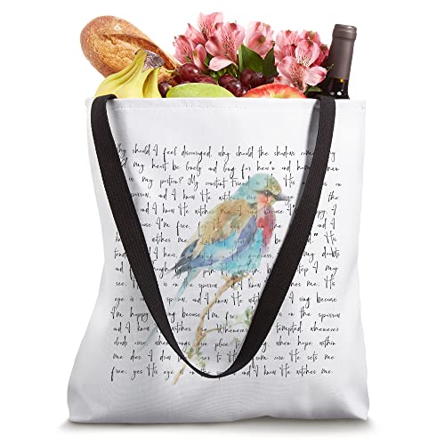 His Eye is on the Sparrow Tote Bag