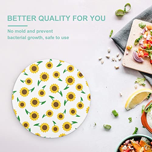 Sunflower Flowers Cutting Board Tempered Glass Chopping Board for Kitchen Hotel