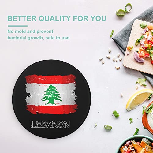 Flag of Lebanon Cutting Board Tempered Glass Chopping Board for Kitchen Hotel