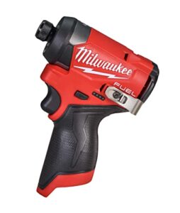 milwaukee 3453-20 12v fuel 1/4″ cordless hex impact driver (bare tool)