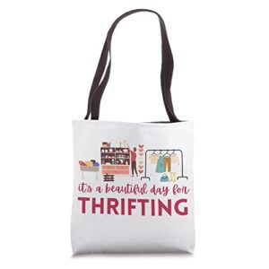 vintage thrifting retro thrift store antique yard sale cute tote bag