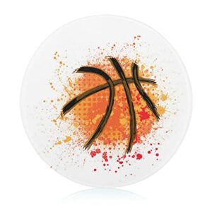 basketball cutting board tempered glass chopping board for kitchen hotel