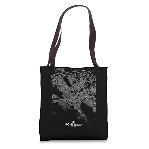 monterrey mexico City map Travel souvenir hometown Tote Bag