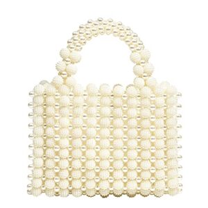 sikiwind totes bag, women’s clutches top-handle bag fashion elegant mini pearl clutch bag handmade beaded women banquet wedding party holiday handbags female coin purse