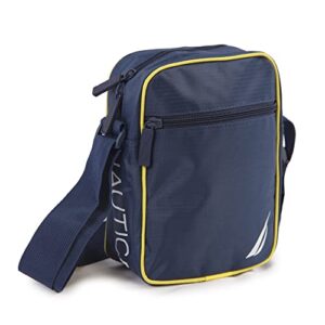 nautica unisex’s shoulder bag, navy yellow