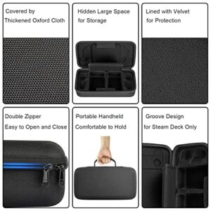 Carrying Case Compatible with Steam Deck, JOYJOM Protective Hard Travel Carry Storage Bag for Steam Deck, AC Adapter Charger, TV Dock Stand and other Accessories