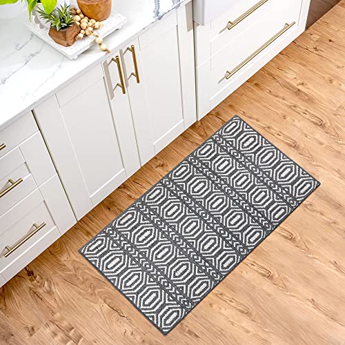 HomeInGoods Boho Area Rug - 2x3 Indian Durrie Small Entryway Rug Inside Doormat Bohemian Pure Cotton Non-Slip Washable Low-Pile Floor Carpet for Indoor Front Entrance Kitchen Bathroom