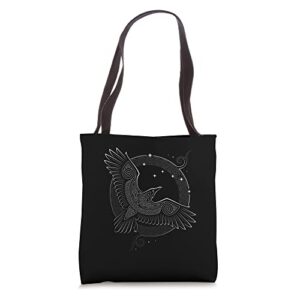 viking celtic huginn & muninn – odin’s ravens viking tote bag