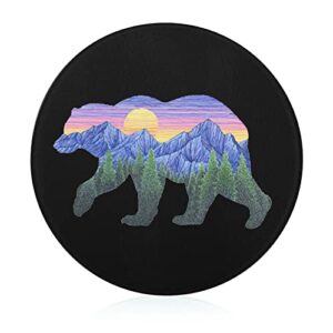 sunset bear cutting board tempered glass chopping board for kitchen hotel