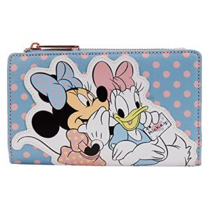 minnie and daisy pastel polka dot flap wallet