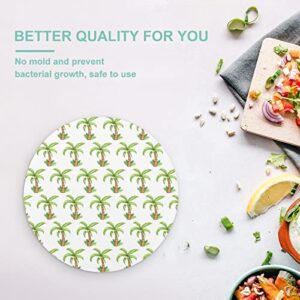 Tropic Palm Trees Cutting Board Tempered Glass Chopping Board for Kitchen Hotel