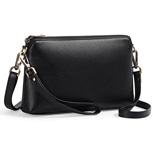 GAEKEAO Crossbody Bags for Women RFID Blocking Leather Cross Body Bag Purses Women's Crossbody Handbags with Wristlet Strap