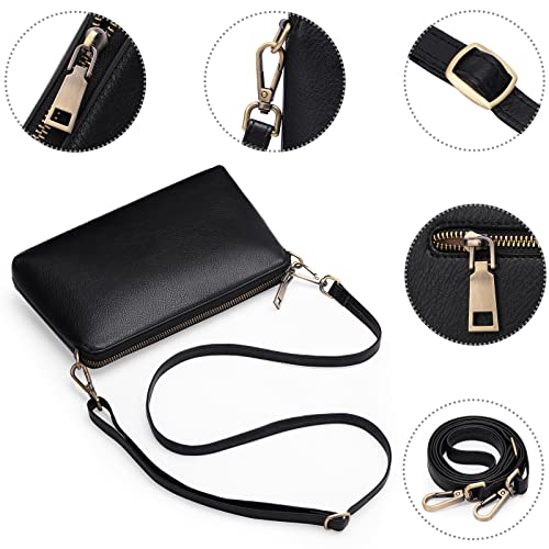 GAEKEAO Crossbody Bags for Women RFID Blocking Leather Cross Body Bag Purses Women's Crossbody Handbags with Wristlet Strap