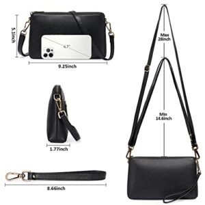 GAEKEAO Crossbody Bags for Women RFID Blocking Leather Cross Body Bag Purses Women's Crossbody Handbags with Wristlet Strap