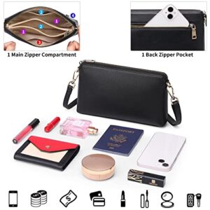 GAEKEAO Crossbody Bags for Women RFID Blocking Leather Cross Body Bag Purses Women's Crossbody Handbags with Wristlet Strap