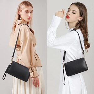 GAEKEAO Crossbody Bags for Women RFID Blocking Leather Cross Body Bag Purses Women's Crossbody Handbags with Wristlet Strap