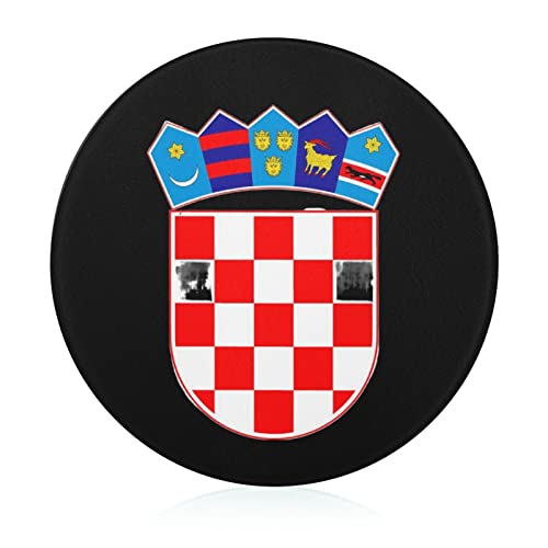 Croatia National Emblem Cutting Board Tempered Glass Chopping Board for Kitchen Hotel