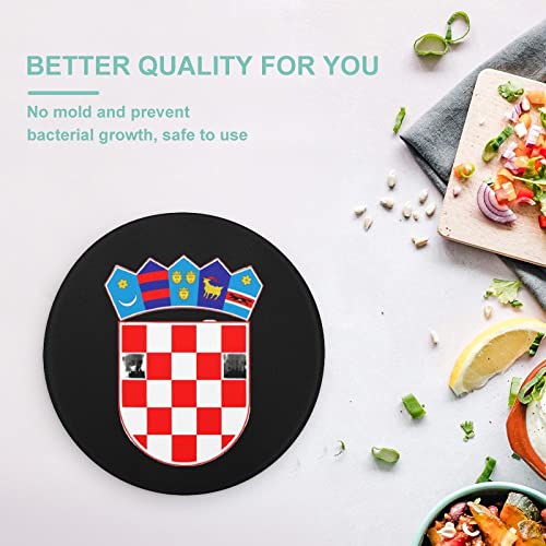 Croatia National Emblem Cutting Board Tempered Glass Chopping Board for Kitchen Hotel