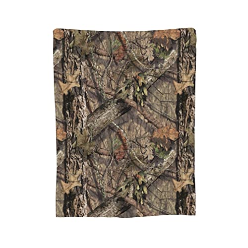 Camo Hunting Camouflage Forest Throw Blanket Super Soft Warm Bed Blankets for Couch Bedroom Sofa Office Car, All Season Cozy Flannel Plush Blanket for Girls Boys Adults, 80"X60"